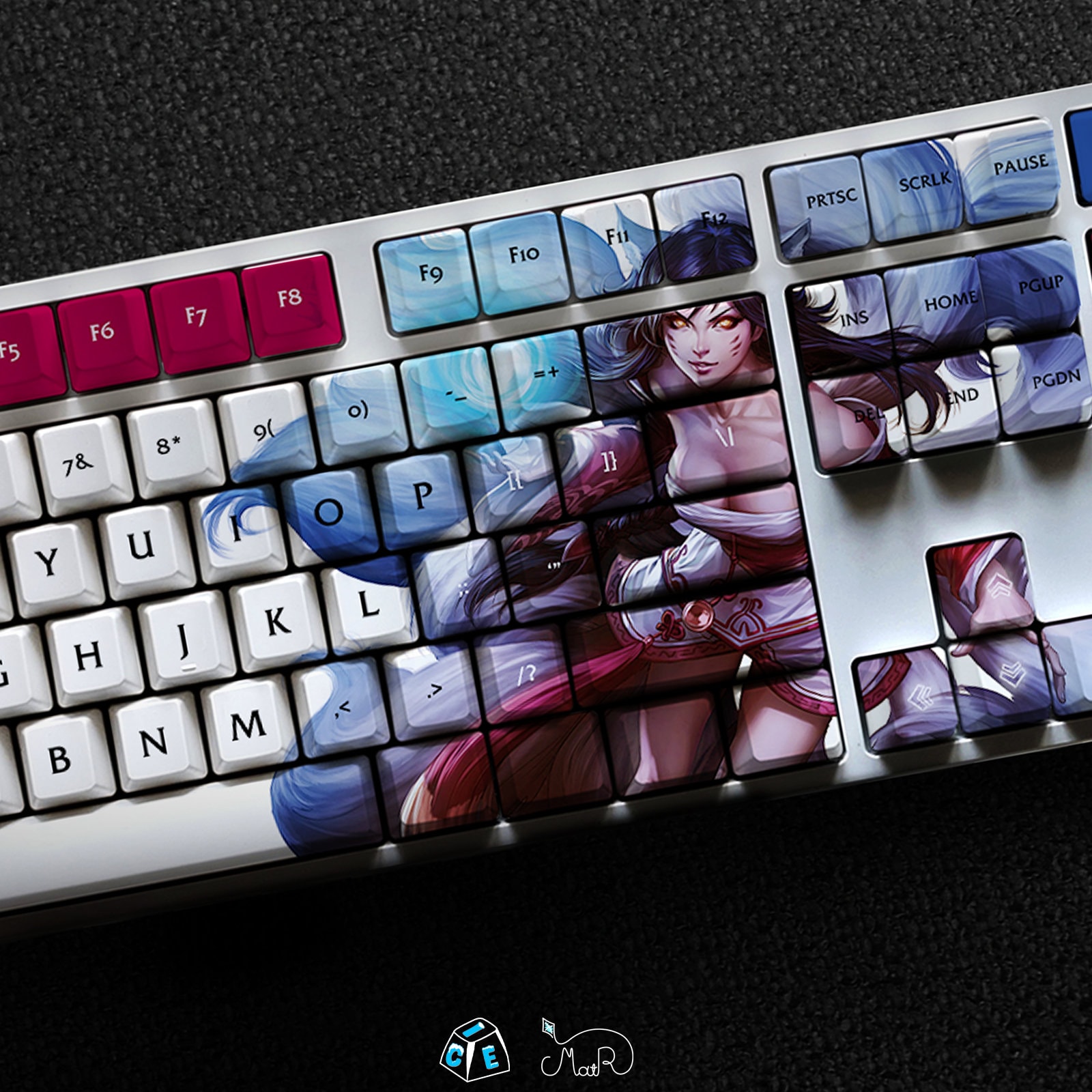 Ahri the Nine Tailed Fox LOL Series Keycap Set 112 Keys PBT - Etsy