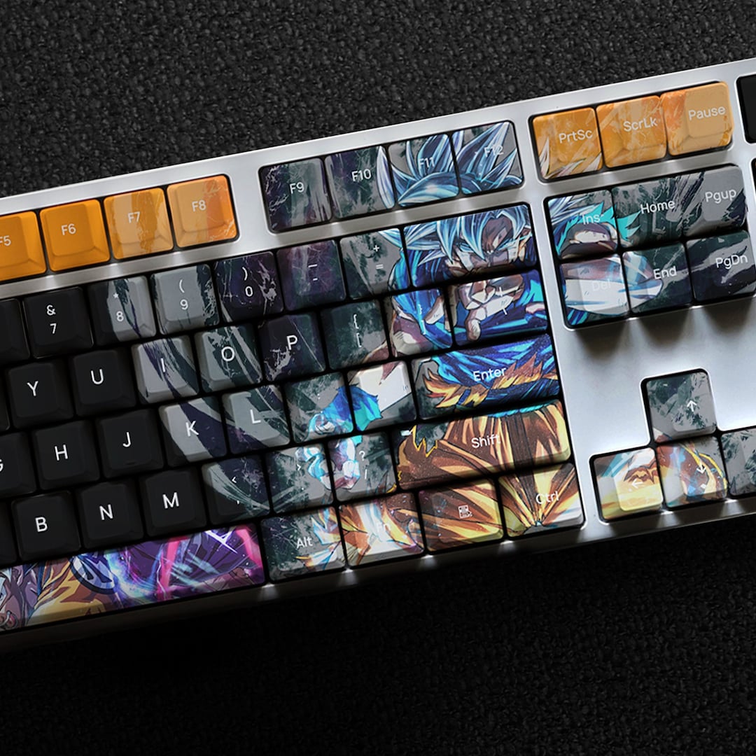 123 Keys Anime Keycap Set, Custom PBT Dye Subbed Keycaps for Mechanical ...