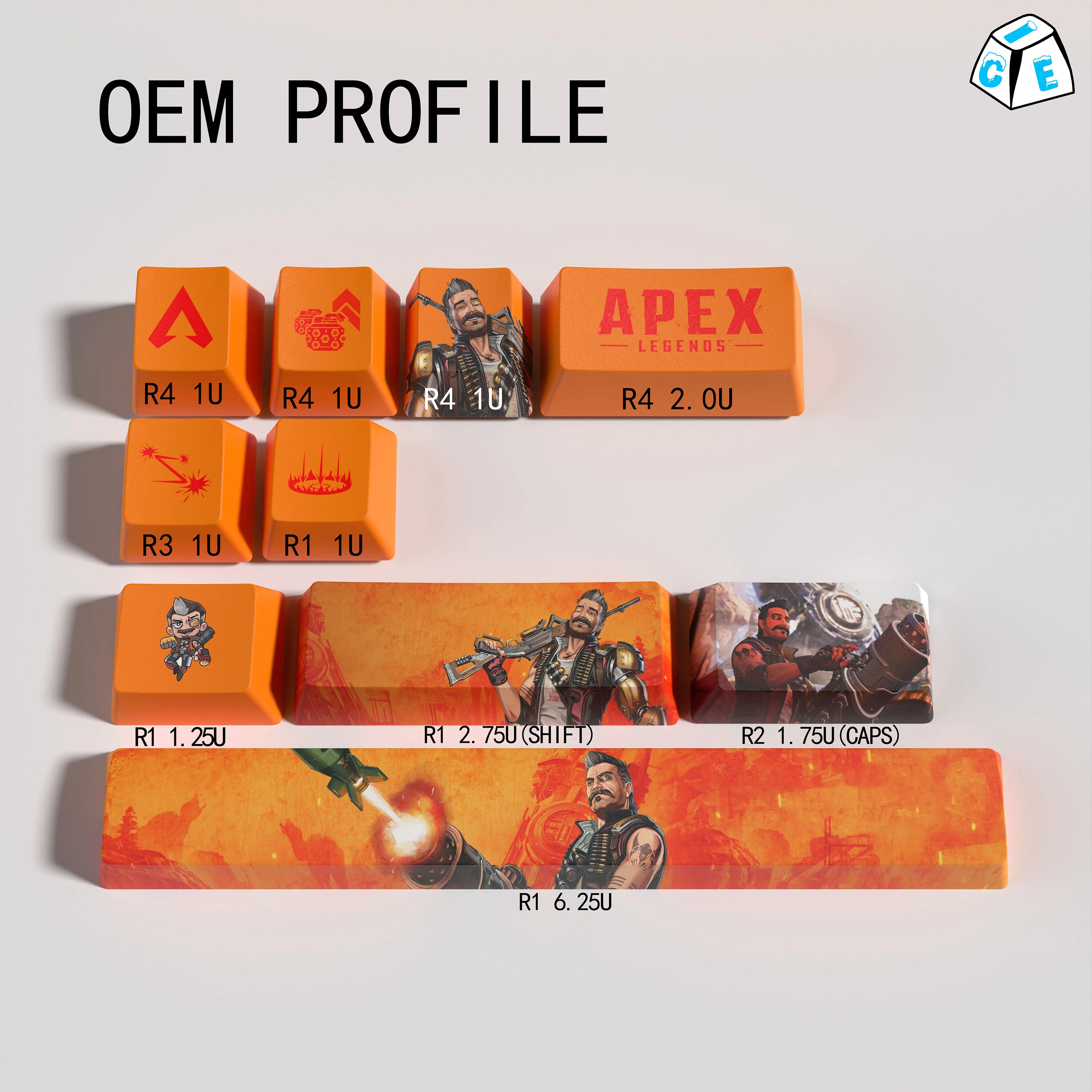 Gaming Series Apex Legends Keycap Profile OEM 10keys PBT Dye - Etsy