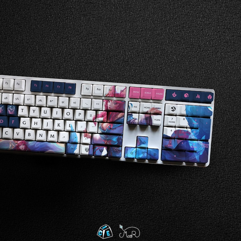 Ahri the Nine Tailed Fox LOL Series Keycap Set 112 Keys PBT - Etsy