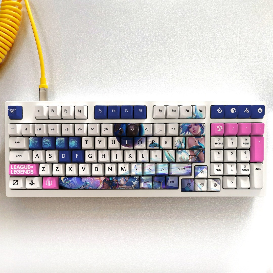 Orianna - the Lady of Clockwork Series Keycap Set, 112 Keys PBT for Mechanical Keyboard OEM ...