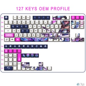 Evelynn - Agony's Embrace LOL Series Keycap Set, 127 Keys PBT for ...