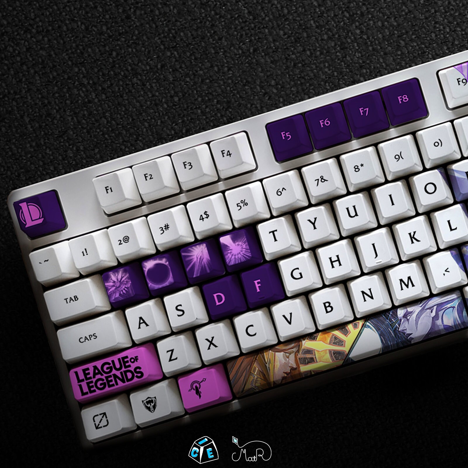 Leona the Radiant Dawn LOL Series Keycap Set, 127 Keys PBT for ...