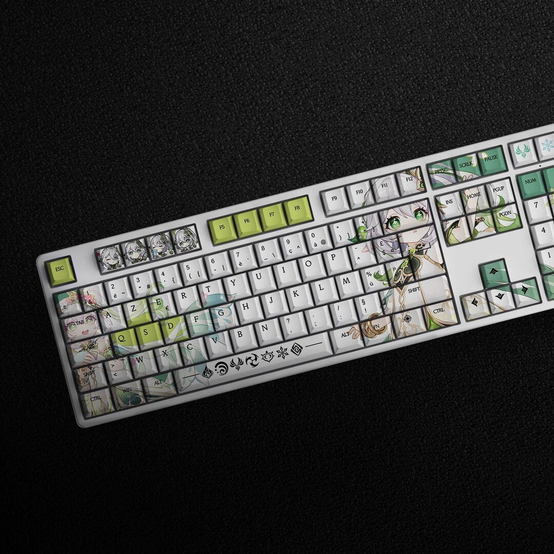 Nahida Genshin Impact Keycap Set , 144 Keys PBT for Mechanical Keyboard ...