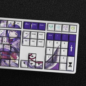 Raiden Shogun Genshin Impact Keycap Set, 143 Keys PBT for Mechanical ...