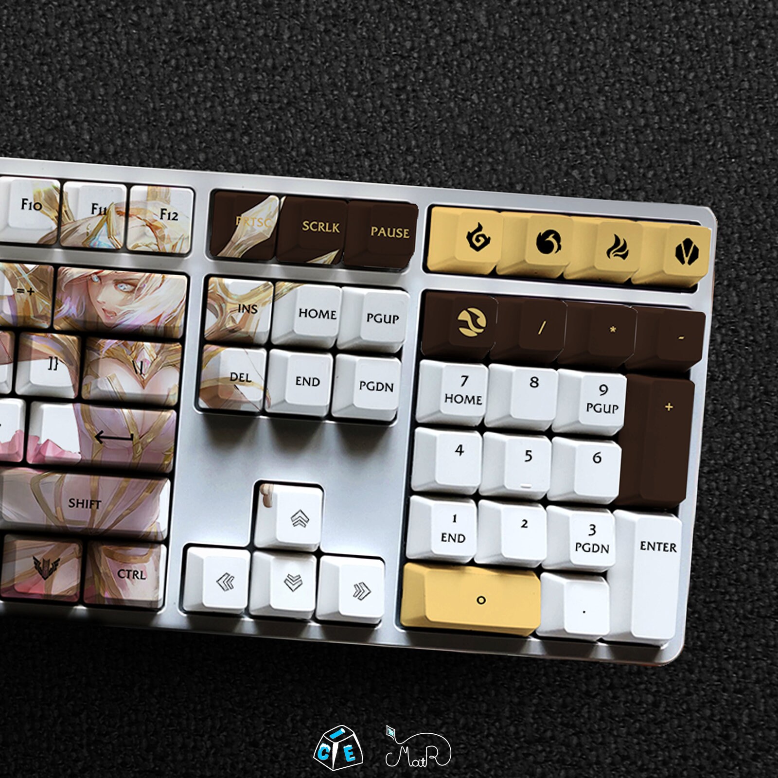Lux the Lady of Luminosity LOL Series Keycap Set, 112 Keys PBT for ...