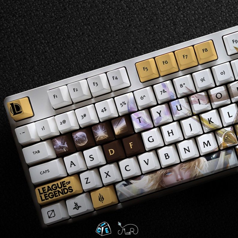 Lux the Lady of Luminosity LOL Series Keycap Set, 112 Keys PBT for Mechanical Keyboard OEM ...