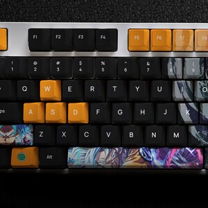 123 Keys Anime Keycap Set, Custom PBT Dye Subbed Keycaps for Mechanical ...