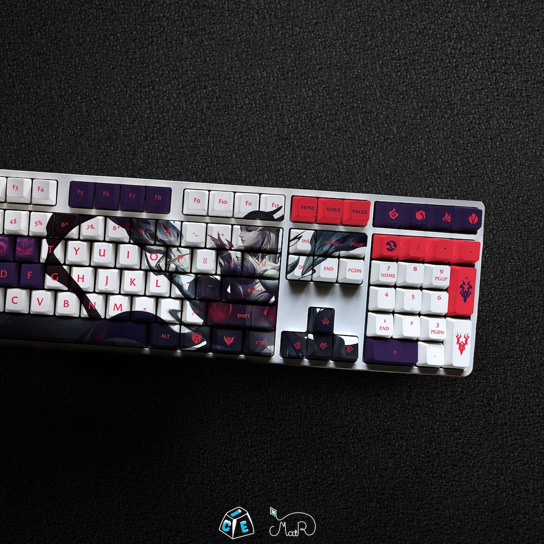 Evelynn - Agony's Embrace LOL Series Keycap Set, 127 Keys PBT for Mechanical Keyboard OEM ...