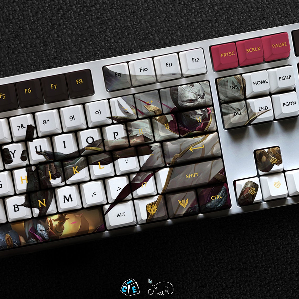 Jhin the Virtuoso LOL Series Keycap Set 112 Keys PBT for - Etsy