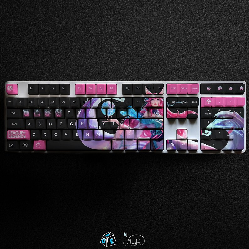 Ahri the Nine Tailed Fox LOL Series Keycap Set 112 Keys PBT - Etsy