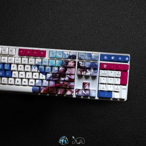 Ahri - the Nine Tailed Fox LOL Series Keycap Set, 112 Keys PBT for ...