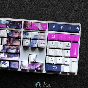 Evelynn - Agony's Embrace LOL Series Keycap Set, 127 Keys PBT for Mechanical Keyboard OEM ...