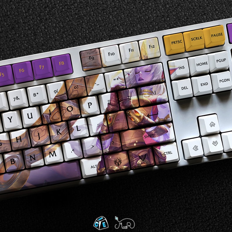 Soraka the Starchild LOL Series Keycap Set, 112 Keys PBT for Mechanical Keyboard OEM Profile ...