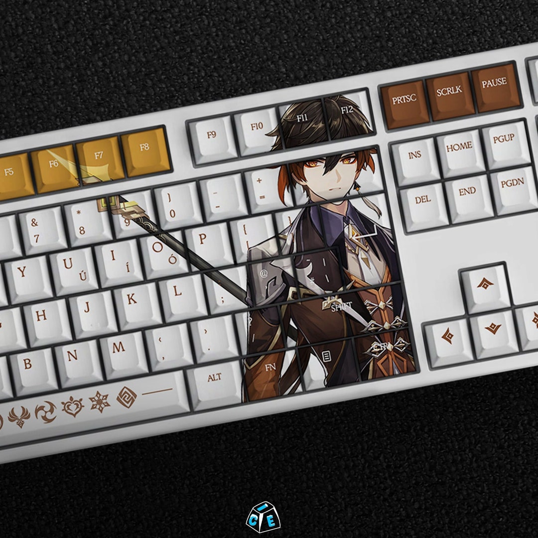 Zhongli Genshin Impact Keycap Set - Genshin Impact Keycap Set, 143 Keys ...