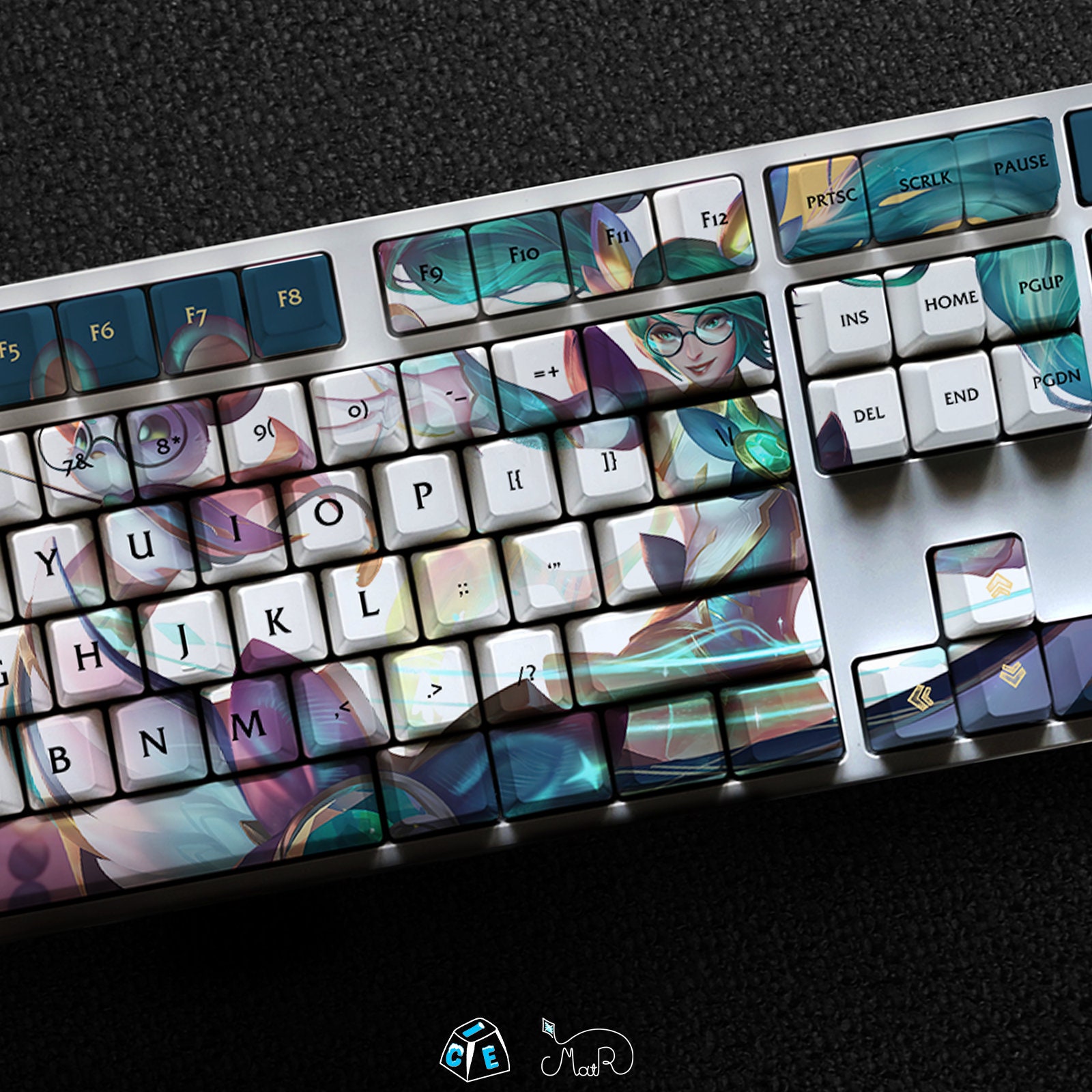 Sona Maven of the Strings LOL Series Keycap Set, 112 Keys PBT for ...