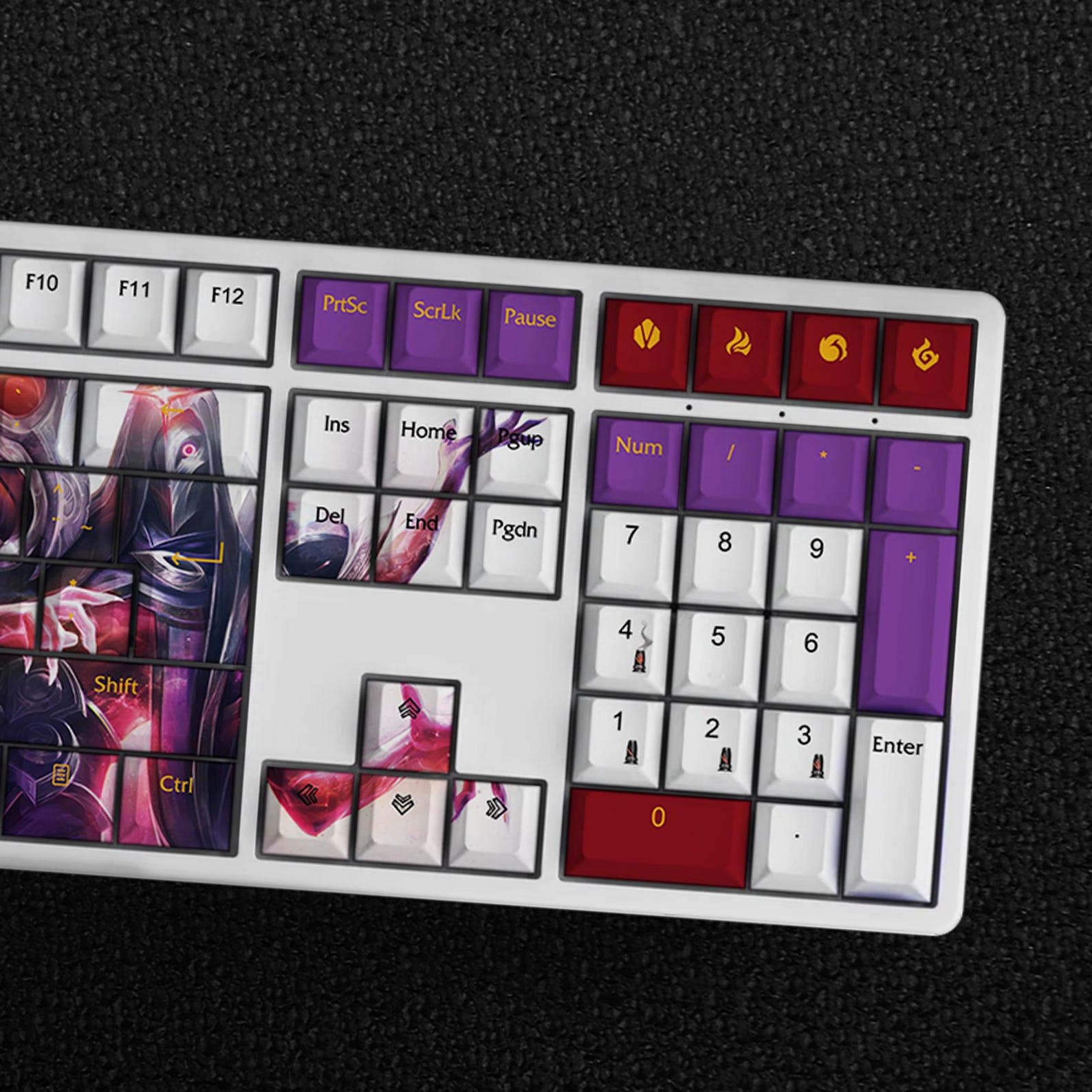 Jhin - the Virtuoso Lol Keycap Set, 147 Keys PBT Profile Cherry for ...