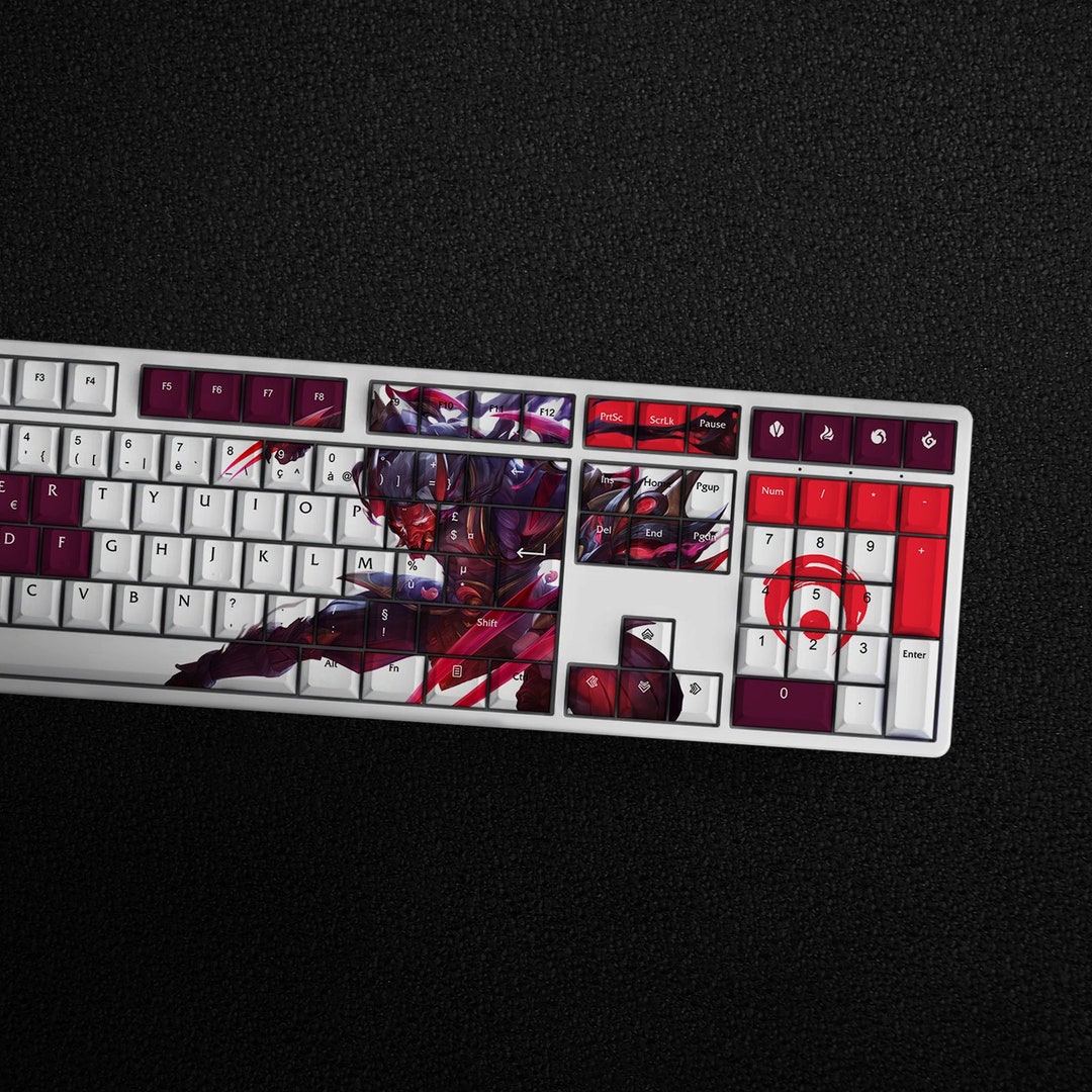 Zed - the Master of Shadows Lol Keycap Set, 140 Keys PBT Profile Cherry ...