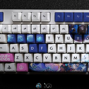 Orianna - the Lady of Clockwork Series Keycap Set, 112 Keys PBT for Mechanical Keyboard OEM ...