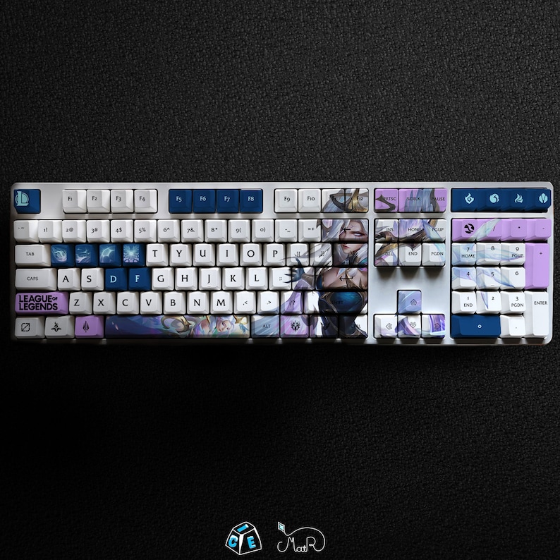 Morgana the Fallen LOL Series Keycap Set 112 Keys PBT for - Etsy