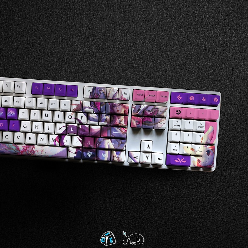 Kai'sa Daughter of the Void LOL Series Keycap Set, 112 Keys PBT for Mechanical Keyboard OEM ...