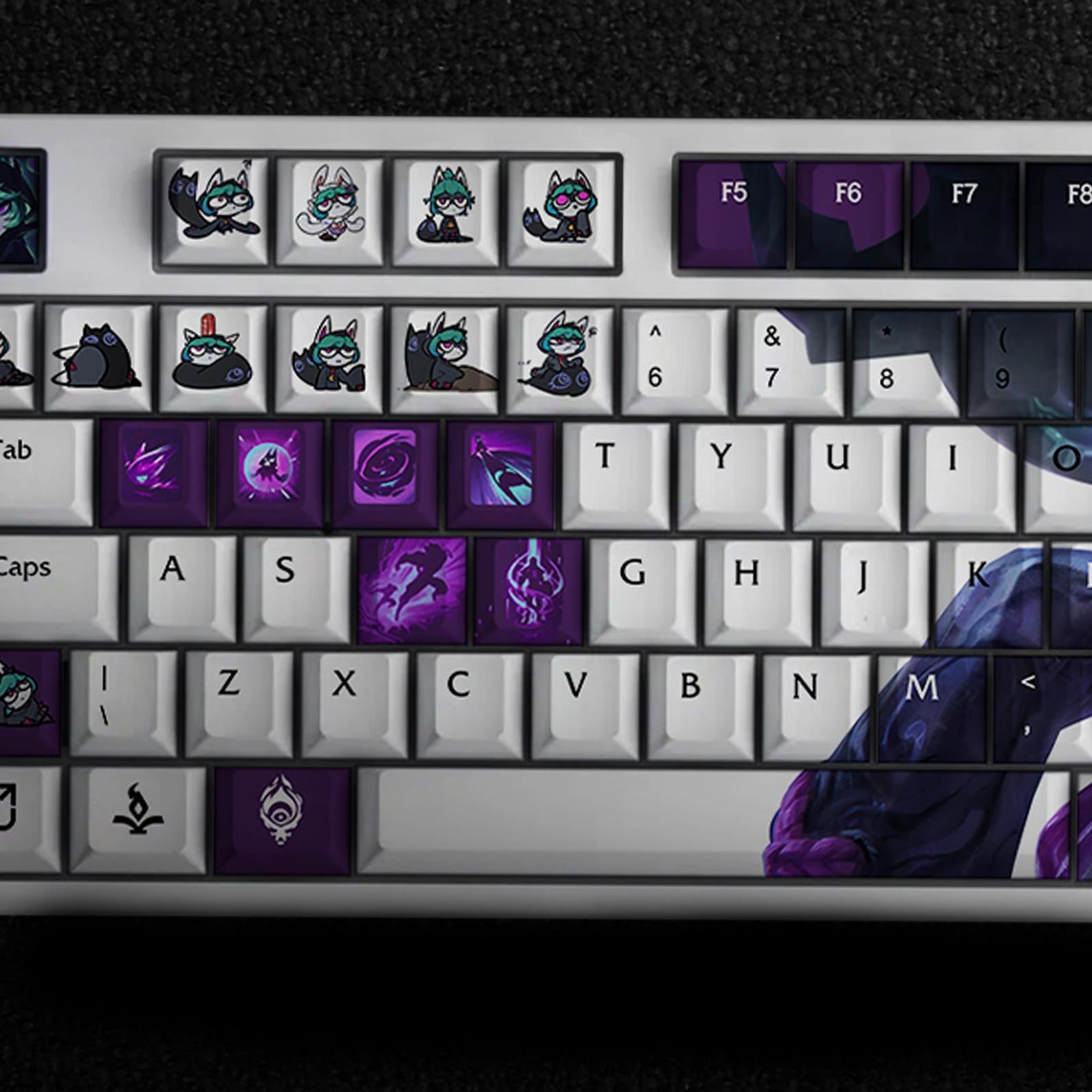 Vex - the Gloomist Lol Keycap Set, 147 Keys PBT Profile Cherry for ...