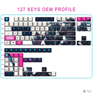 Kayn the Shadow Reaper LOL Series Keycap Set, 127 Keys PBT for ...