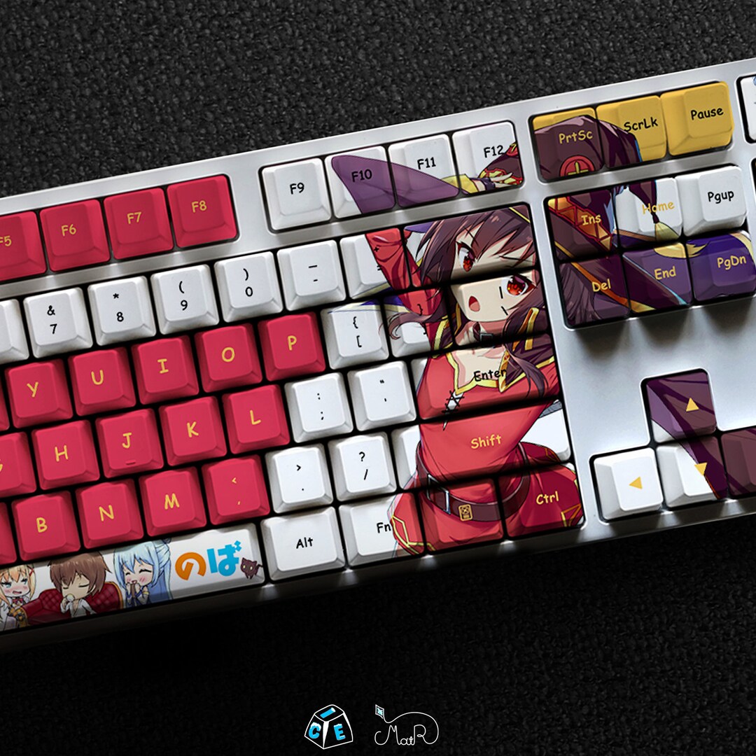 Megumin Arch Wizard Keycap Set - Anime Keycap Series, 127 Keys PBT for ...