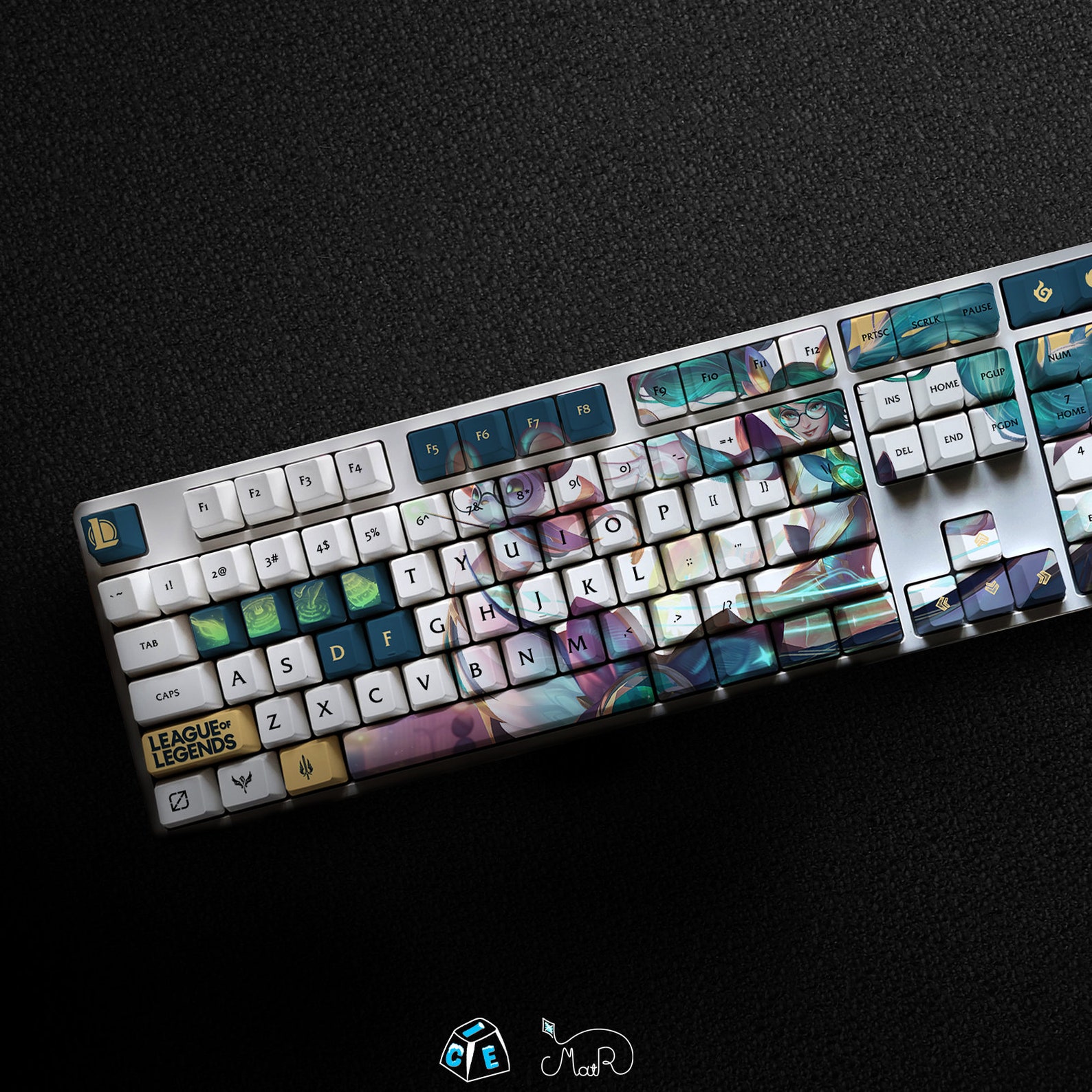 Sona Maven of the Strings LOL Series Keycap Set, 112 Keys PBT for Mechanical Keyboard OEM ...