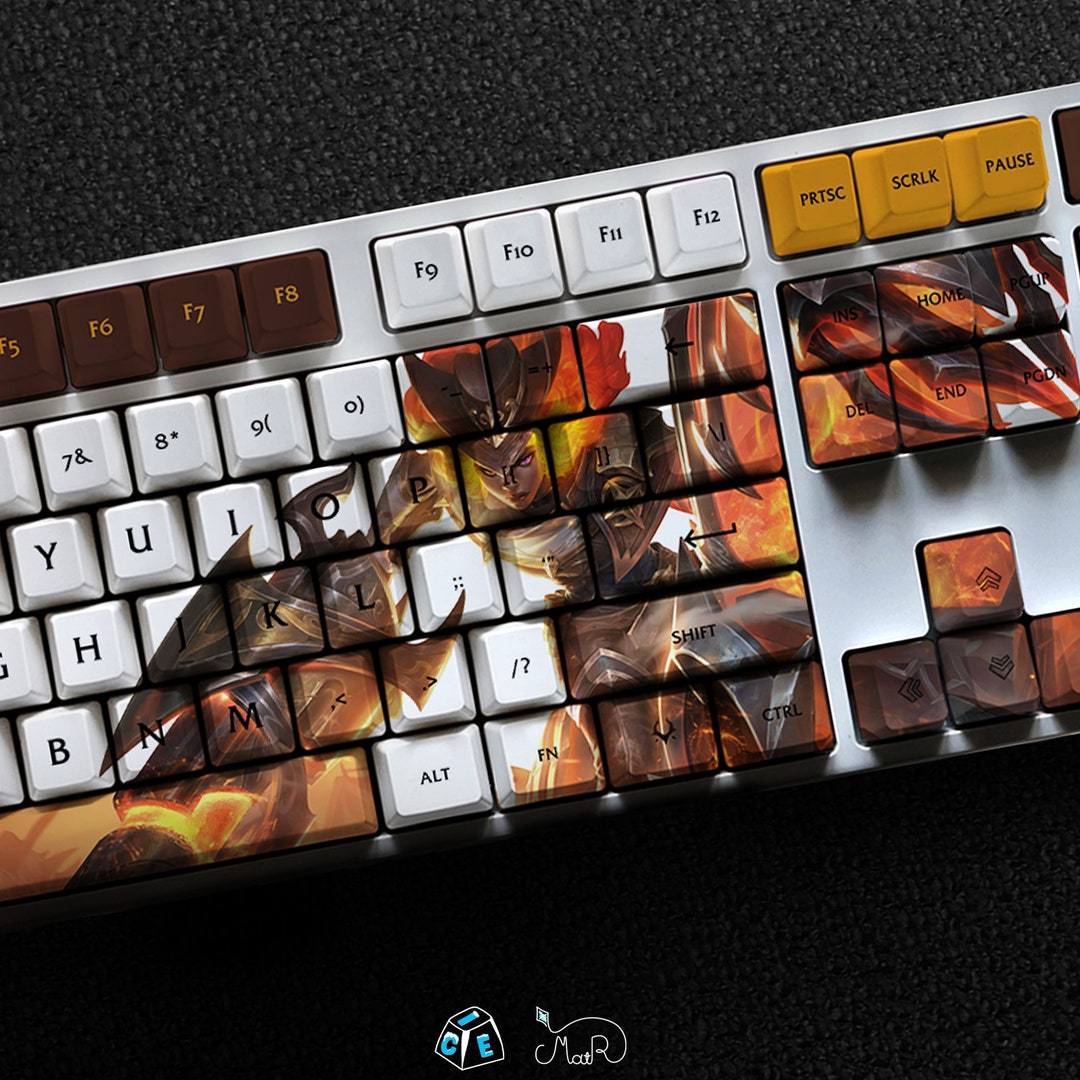 Rell - the Iron Maiden Lol Series Keycap Set, 127 Keys PBT for ...