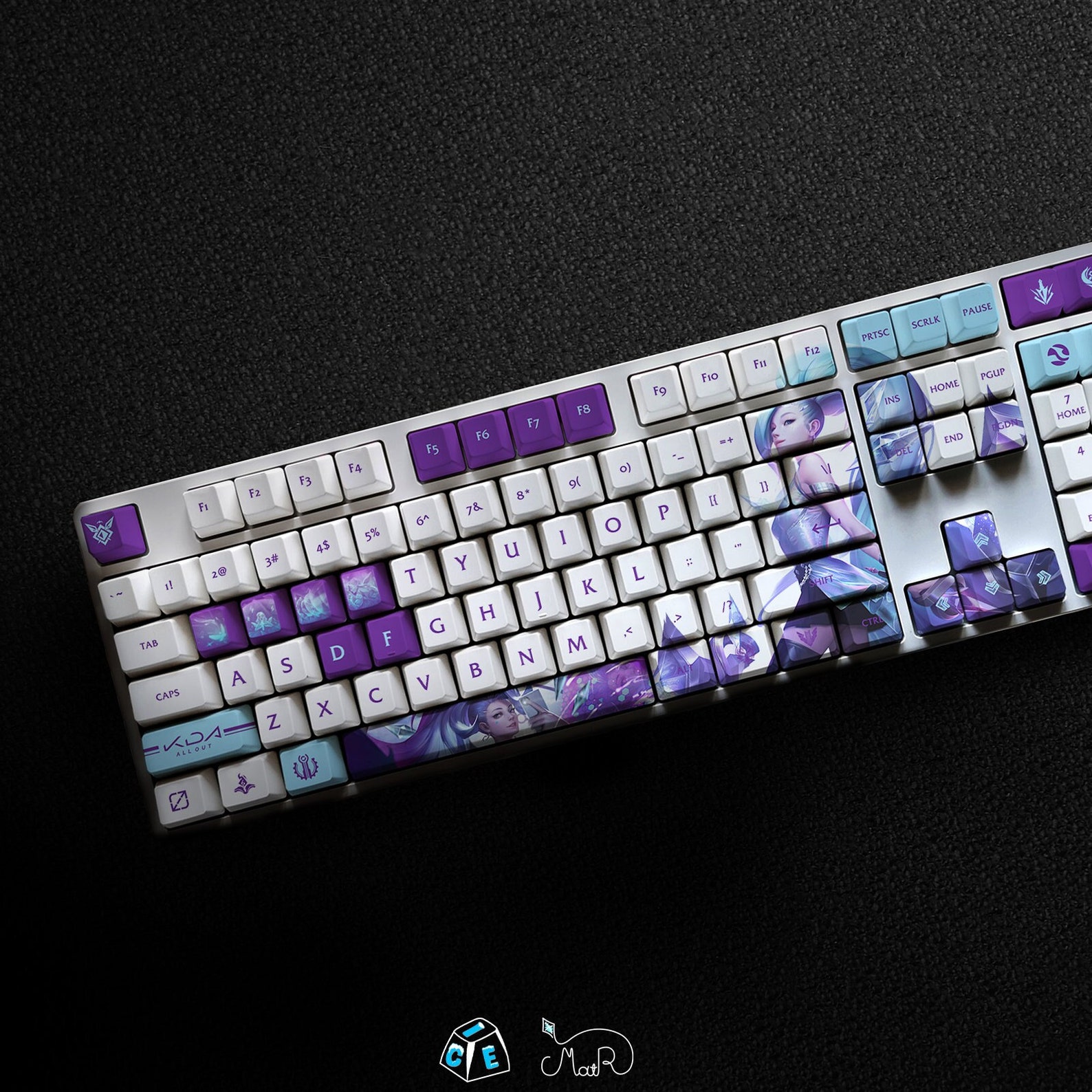 KDA All Out Seraphine - Seraphine Superstar Lol Series Keycap Set, 127 ...