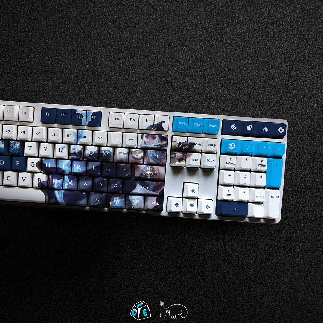 Ashe the Frost Archer LOL Series Keycap Set, 112 Keys PBT for ...