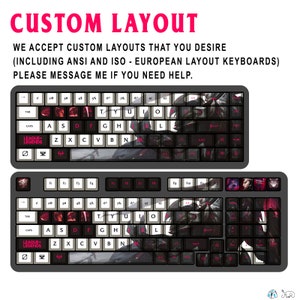 Darius - the Hand of Noxus Lol Series Keycap Set, 127 Keys PBT for Mechanical Keyboard OEM ...