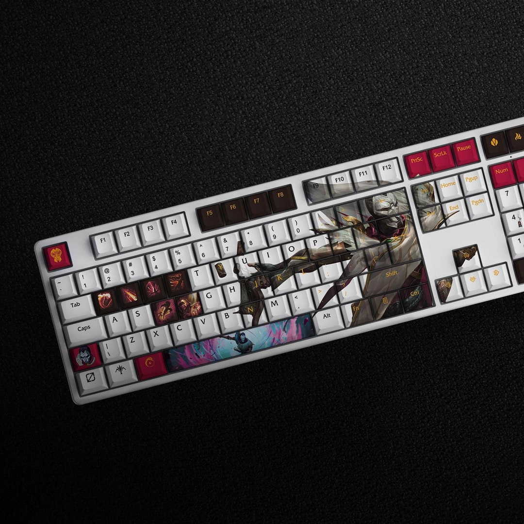 Jhin - the Virtuoso Lol Keycap Set, 147 Keys PBT Profile Cherry for Mechanical Keyboard | Jhin ...