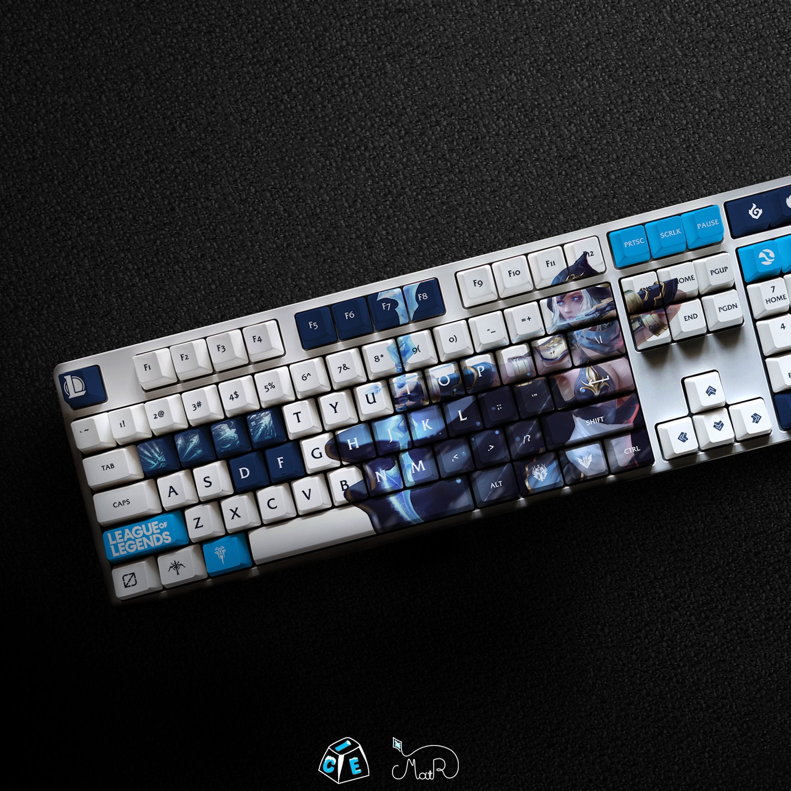 Ashe the Frost Archer LOL Series Keycap Set, 112 Keys PBT for ...