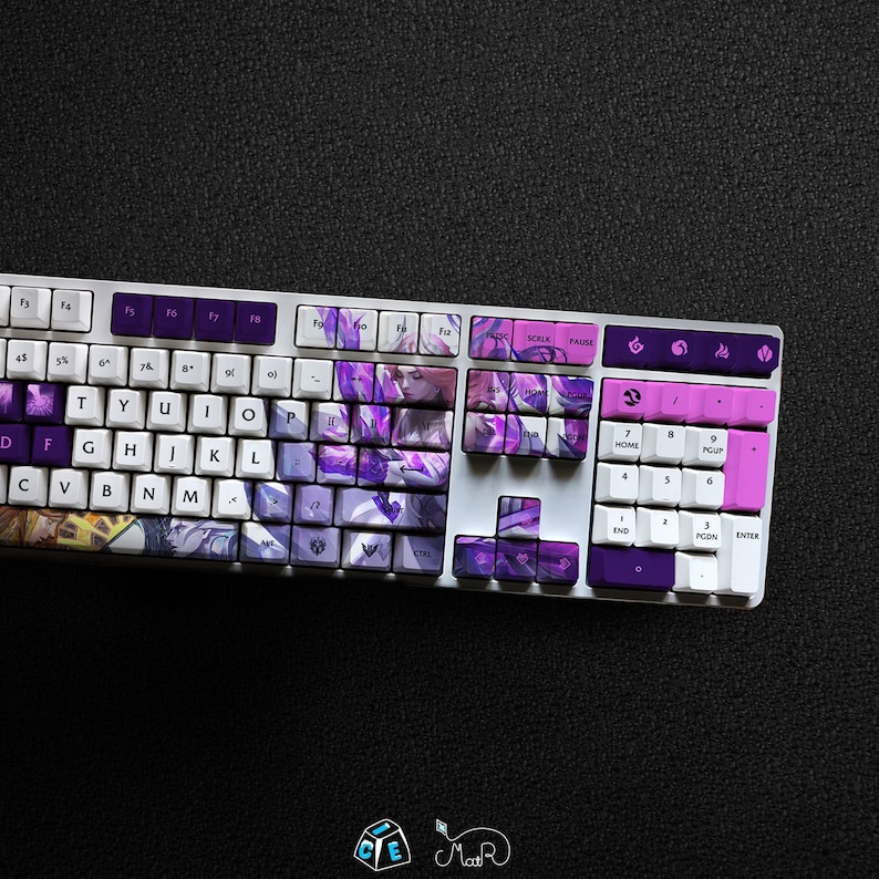 Leona the Radiant Dawn LOL Series Keycap Set, 127 Keys PBT for Mechanical Keyboard OEM Profile ...