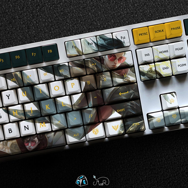 Vayne - the Night Hunter LOL Series Keycap Set, 127 Keys PBT for ...