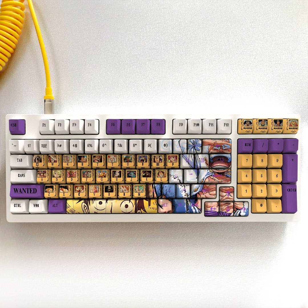 123 Keys Pirates' Wanted Posters Theme Keycap, Hito Hito No Mi Model ...