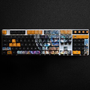 123 Keys Anime Keycap Set, Custom PBT Dye Subbed Keycaps for Mechanical ...