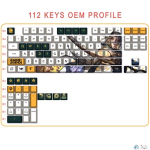 Diana - Scorn of the Moon LOL Series Keycap Set, 112 Keys PBT for ...
