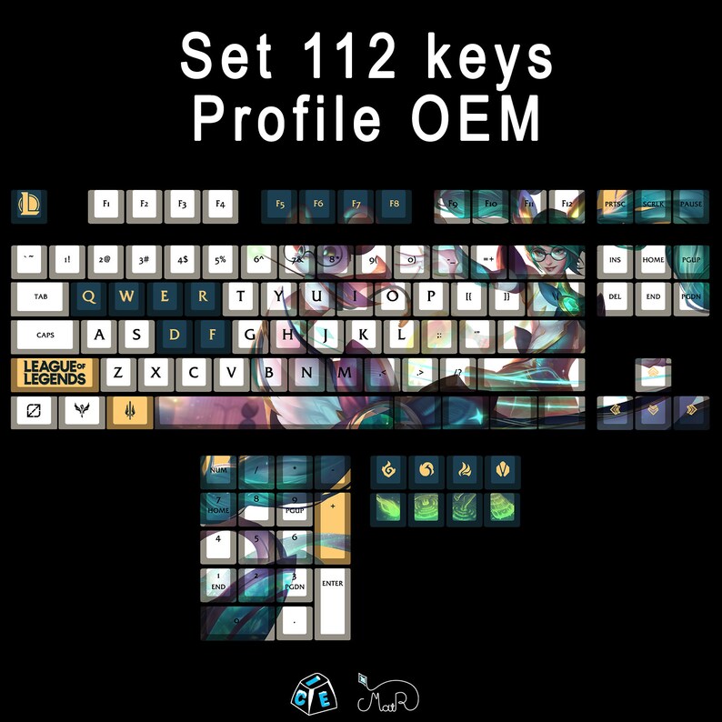 Sona Maven of the Strings LOL Series Keycap Set 112 Keys - Etsy