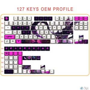 Evelynn - Agony's Embrace LOL Series Keycap Set, 127 Keys PBT for Mechanical Keyboard OEM ...