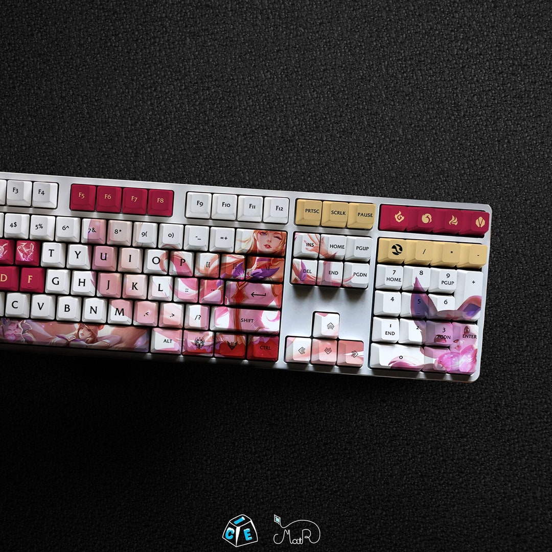 Ahri the Nine Tailed Fox LOL Series Keycap Set 112 Keys PBT - Etsy