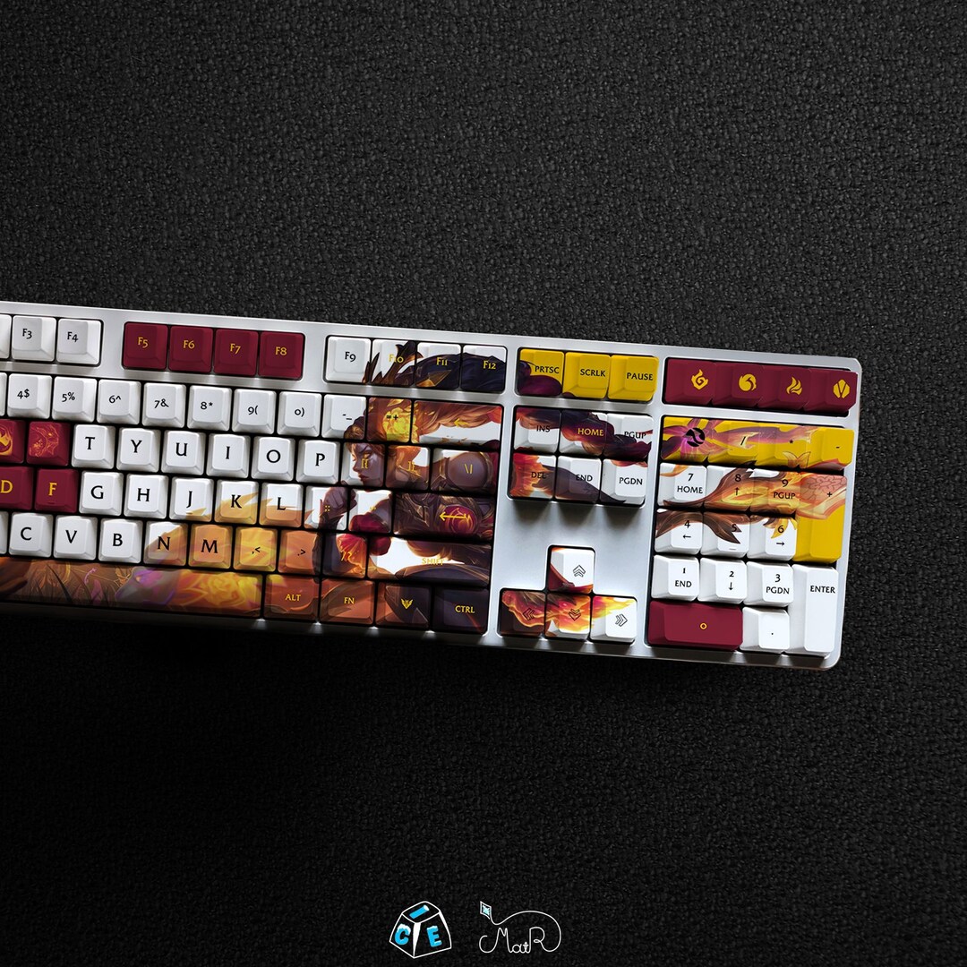 Nidalee - the Bestial Huntress LOL Series Keycap Set, 127 Keys PBT for Mechanical Keyboard OEM ...