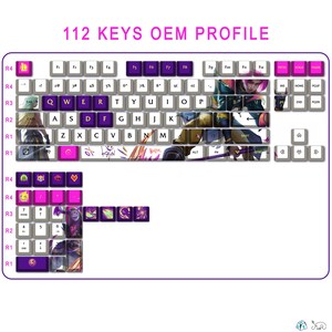 Kayn - the Shadow Reaper LOL Series Keycap Set, 127 Keys PBT for ...