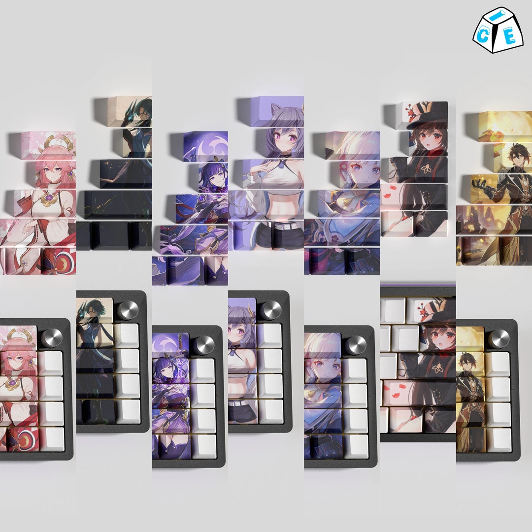 Gaming Genshin Impact Series Keycaps | Yae Miko, Raiden Shogun, Keqing ...