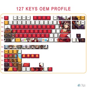 Megumin Arch Wizard Keycap Set - Anime Keycap Series, 127 Keys PBT for ...