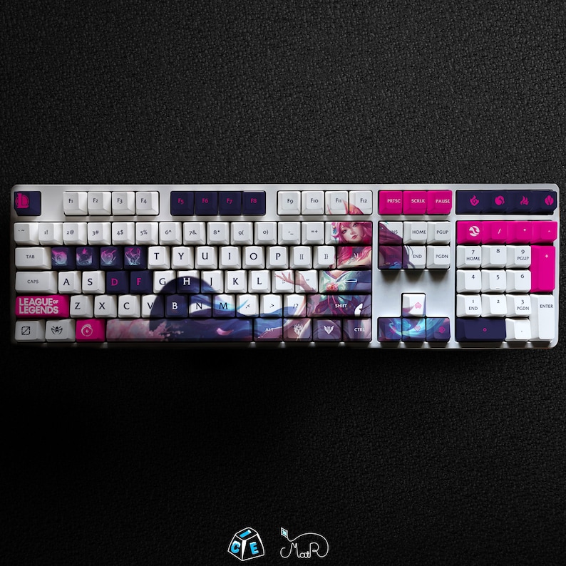 Ahri the Nine Tailed Fox LOL Series Keycap Set 112 Keys PBT - Etsy