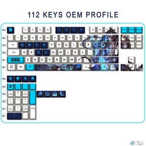 Lee Sin - the Blind Monk LOL Series Keycap Set, 127 Keys PBT for ...