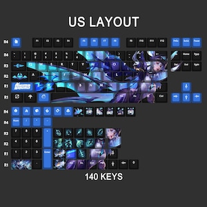 Xayah - the Rebel Lol Keycap Set, 147 Keys PBT Profile Cherry for Mechanical Keyboard | Xayah ...
